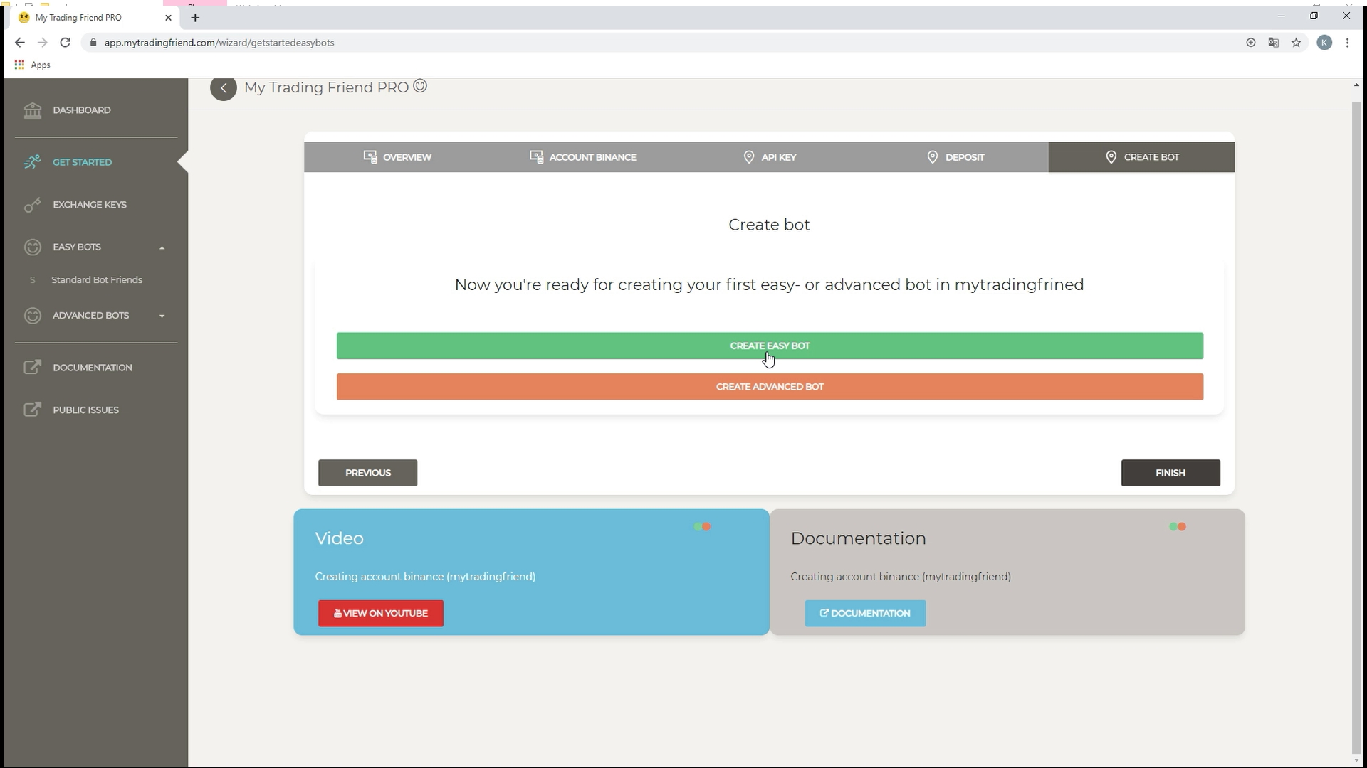 Easy Bots - MyTradingFriend - documentation